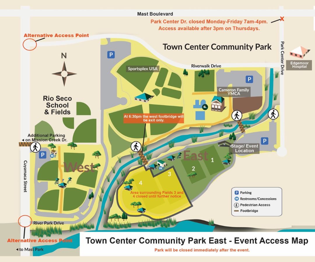 Town Center Community Park East Access - City Of Santee, California ...